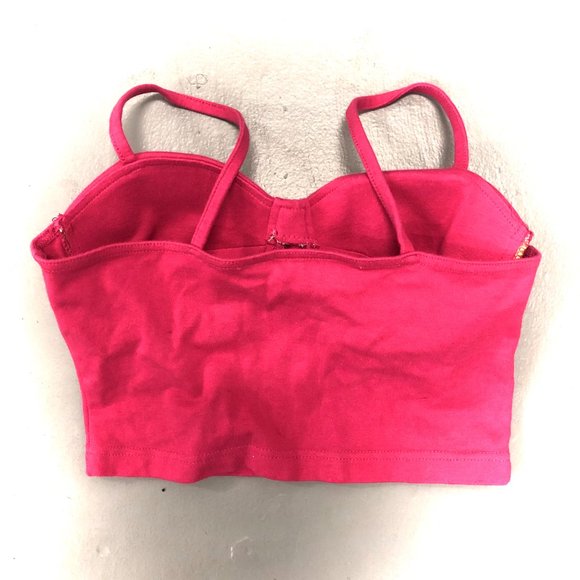 Tops | Vintage Hot Pink Stretch Bustier Crop Top Sm | Poshmark